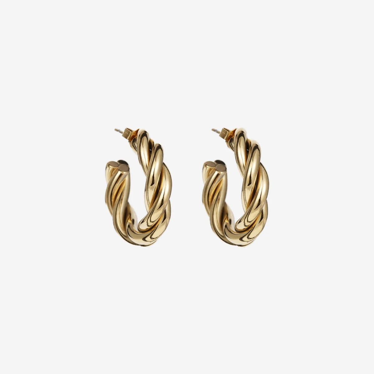 Bold Twisted Hoops | Gold – Naetur B.V.